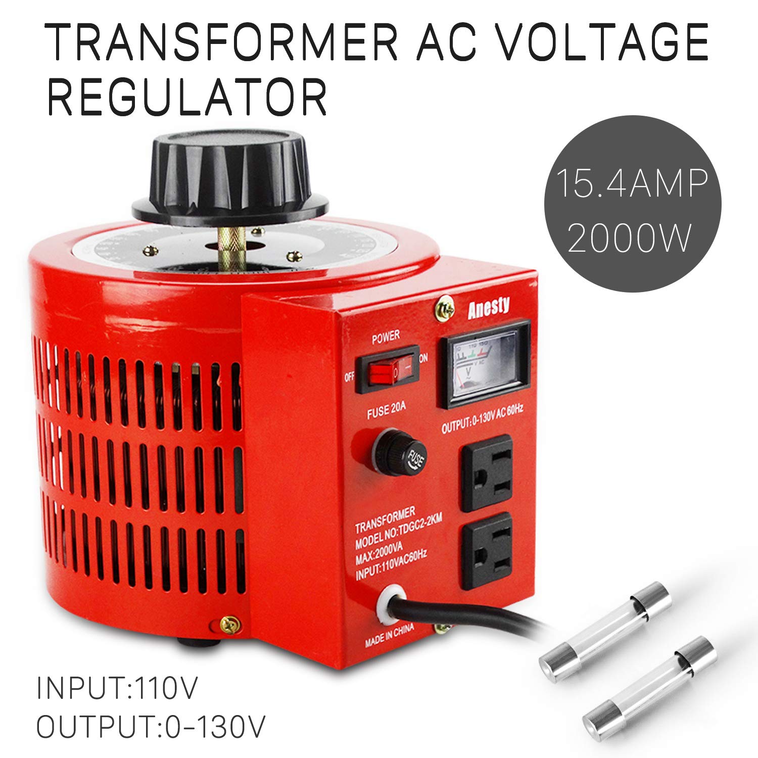 Buy Anesty Auto Transformer AC Variable Voltage Converter Transformer ...