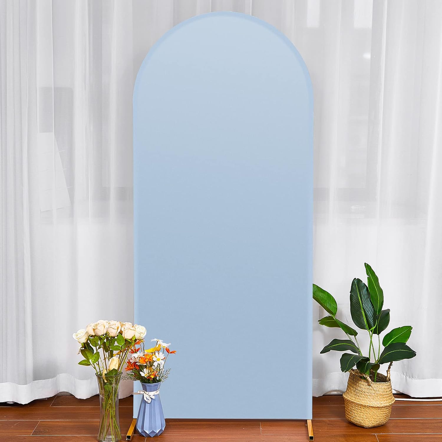 Amazon.com : Irenare Arch Backdrop Cover Spandex Fit Round Top Backdrop ...