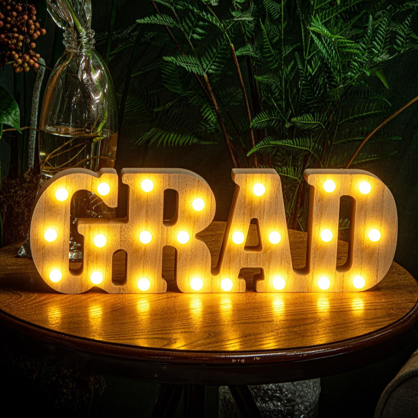 Amazon.com: 2025 Graduation LED Light-Up Marquee Letters Sign - GRAD ...
