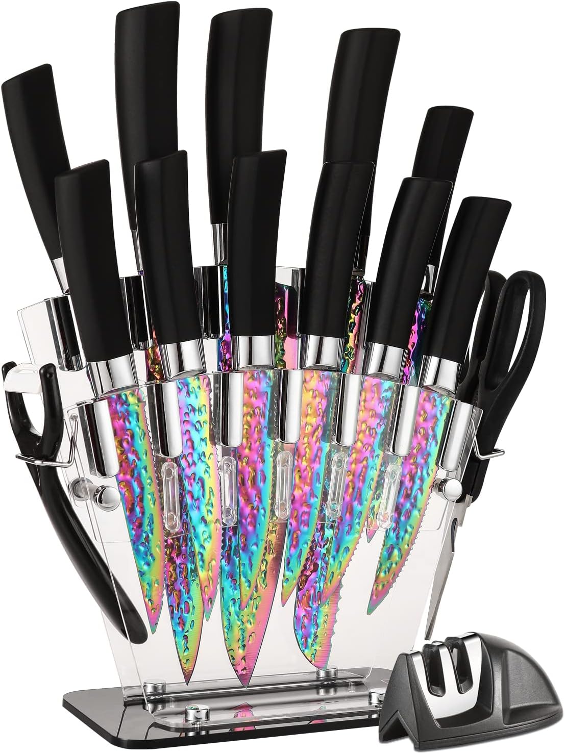 Amazon.com: Rainbow Titanium Knife Set, Non Stick Thick and Sharp ...