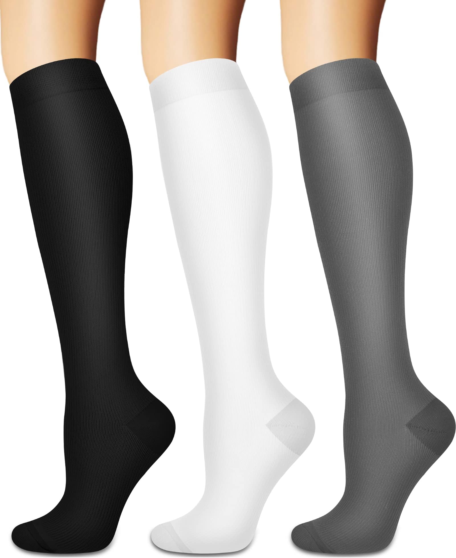 Amazon.com: Thigh High Compression Stockings 20-30 mmHg, Closed Toe ...