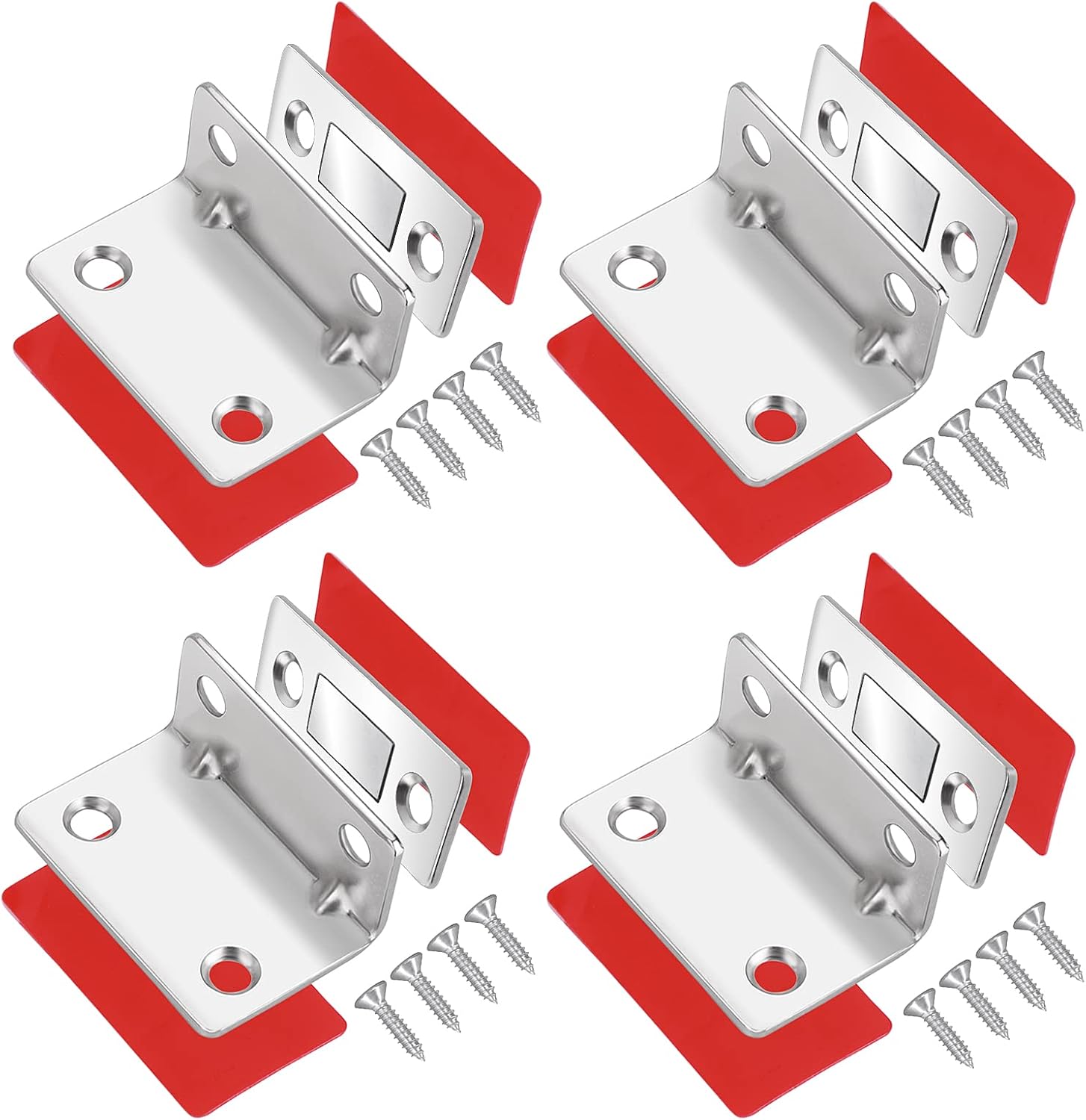 4 Pcs Magnetic Cabinet Catch L-Shaped Cabinet Magnets Ultra Thin ...