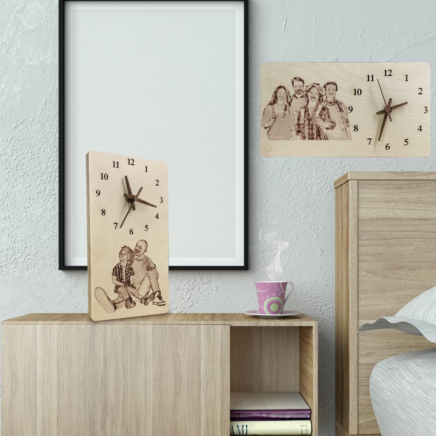Personalized Wooden Clock with Photo, Custom Text Philippines | Ubuy