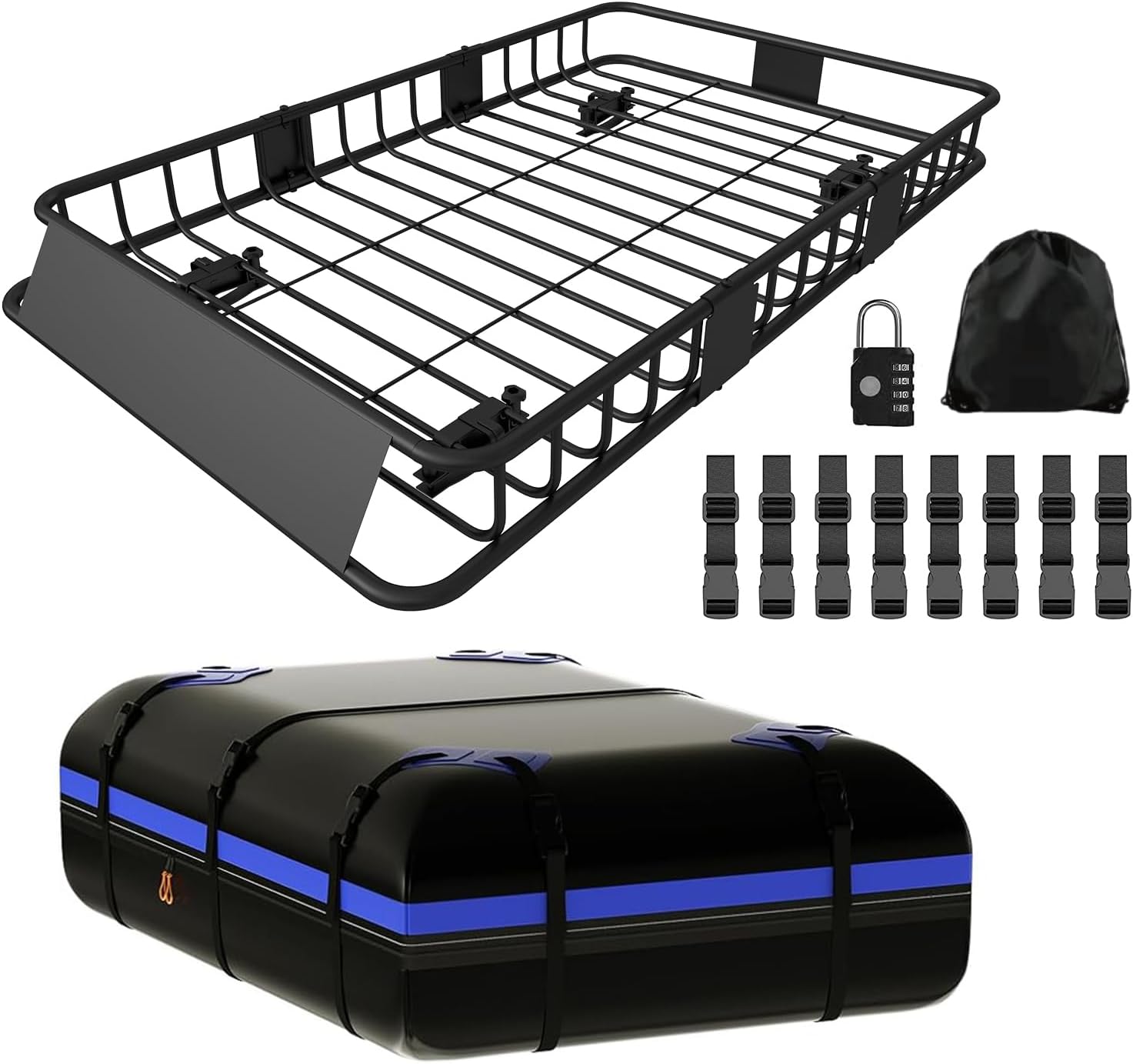 Amazon.com: FORWODE Roof Rack Carrier Basket, 64" x 39" Rooftop Cargo ...
