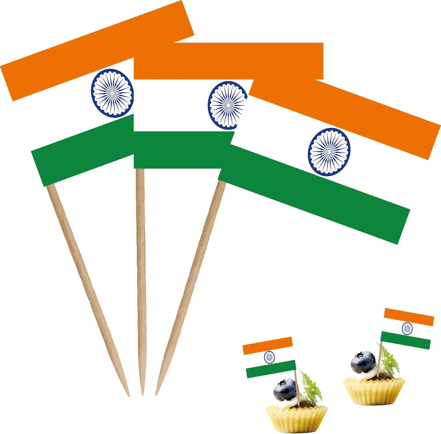 Amazon.com: India Toothpick Flag Indian National Small Mini Cocktail ...