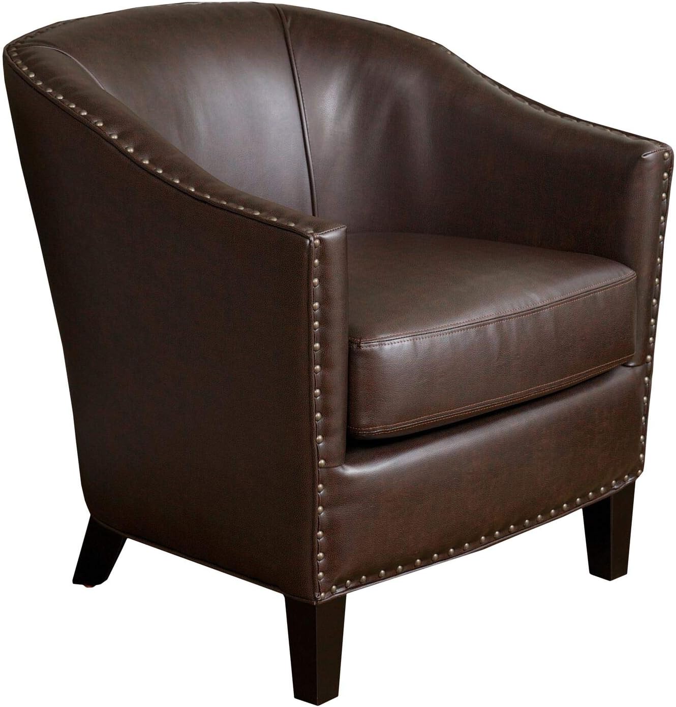 Amazon.com: Christopher Knight Home Gabriel Tufted Leather Club Chair ...