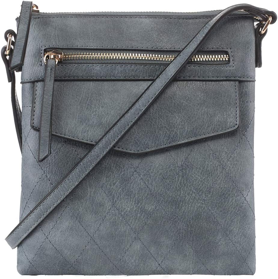 Emperia Julia Vegan Leather Small Crossbody Bag Purse Blue: Handbags ...