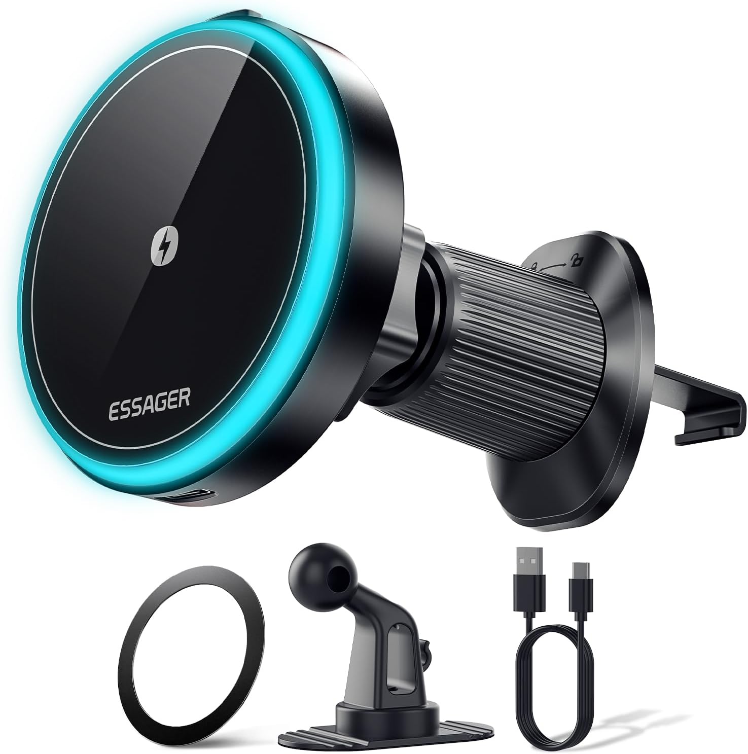 Amazon.com: Rorhxia 15W Qi2 Fits MagSafe Car Mount Charger, [Never ...