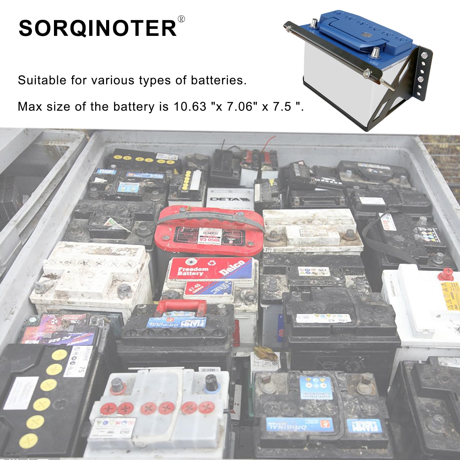 Battery Holder Battery Relocation Kit Metal Steel Battery Mounting Box ...