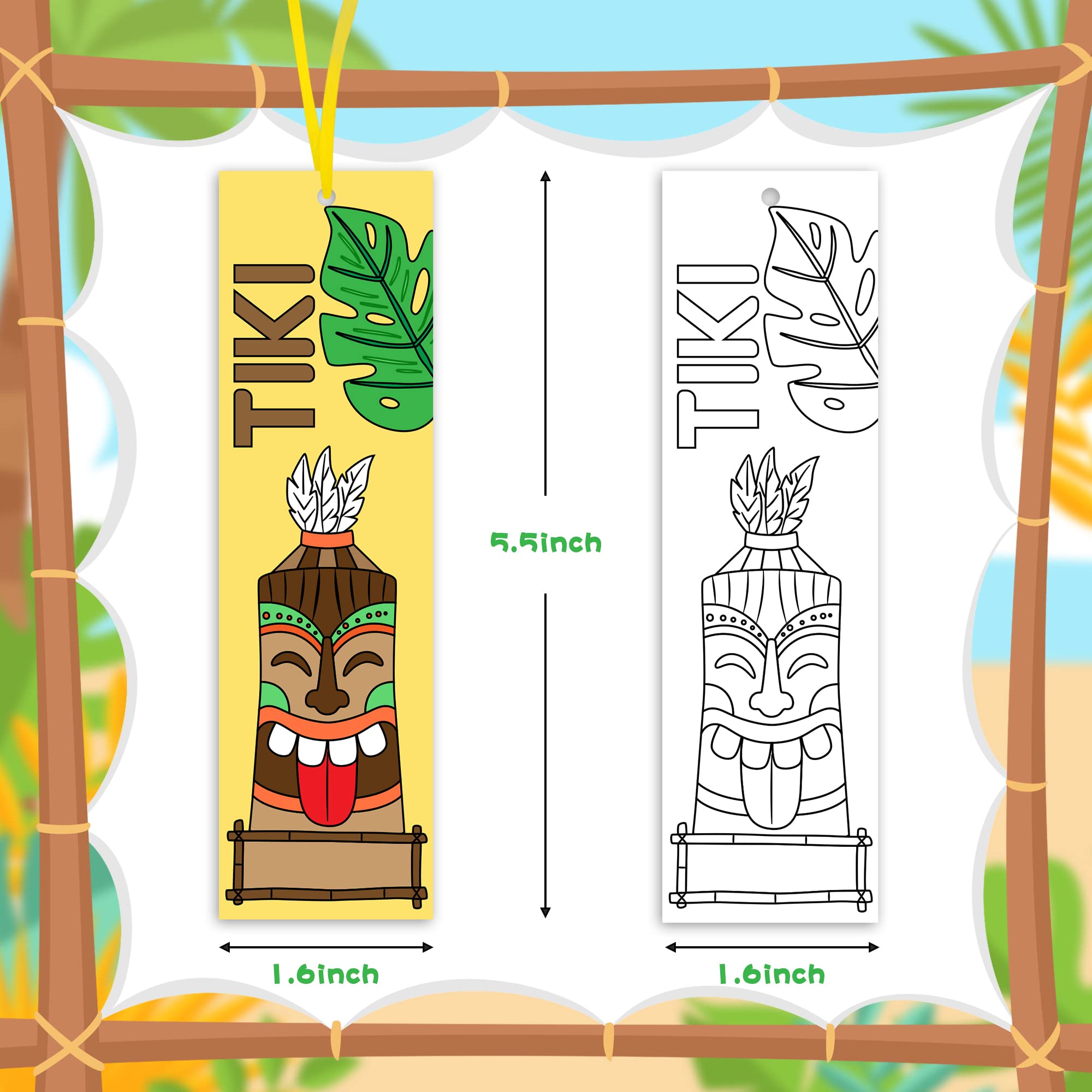 Snapklik.com : Color Your Own Hawaii Bookmarks - 75Pcs Kids DIY ...