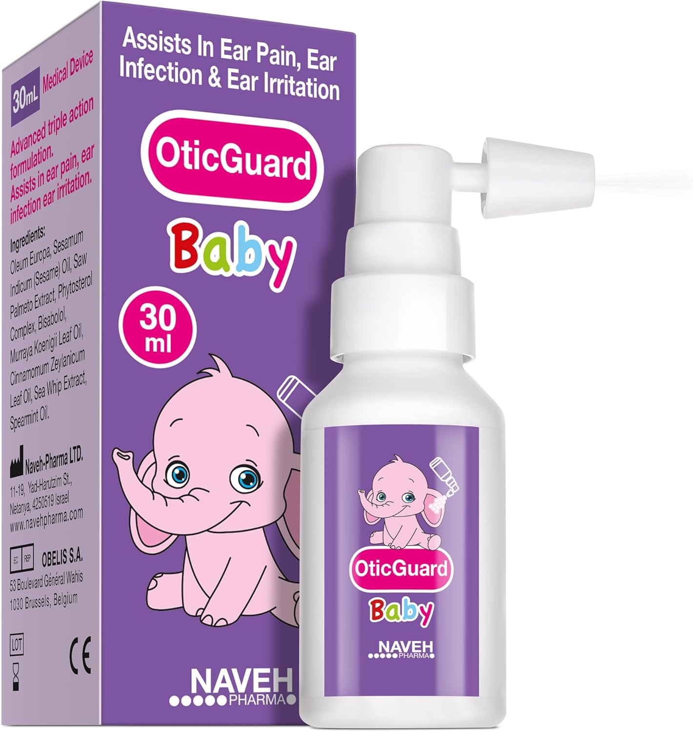 Amazon.com: NAVEH PHARMA Otic Guard Baby - Natural Herbal-Oil Blend ...