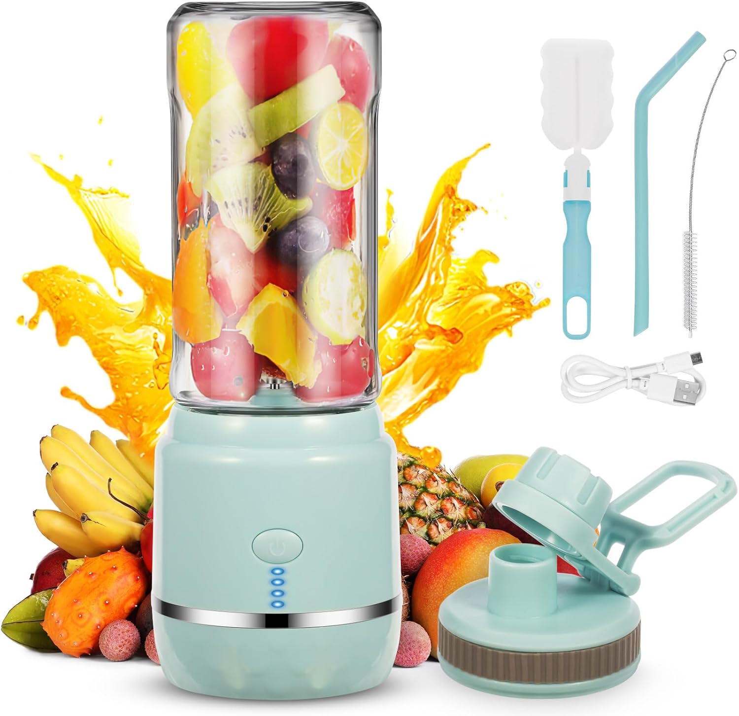 Amazon.com: Portable Blender for Shakes and Smoothies with BPA-Free ...