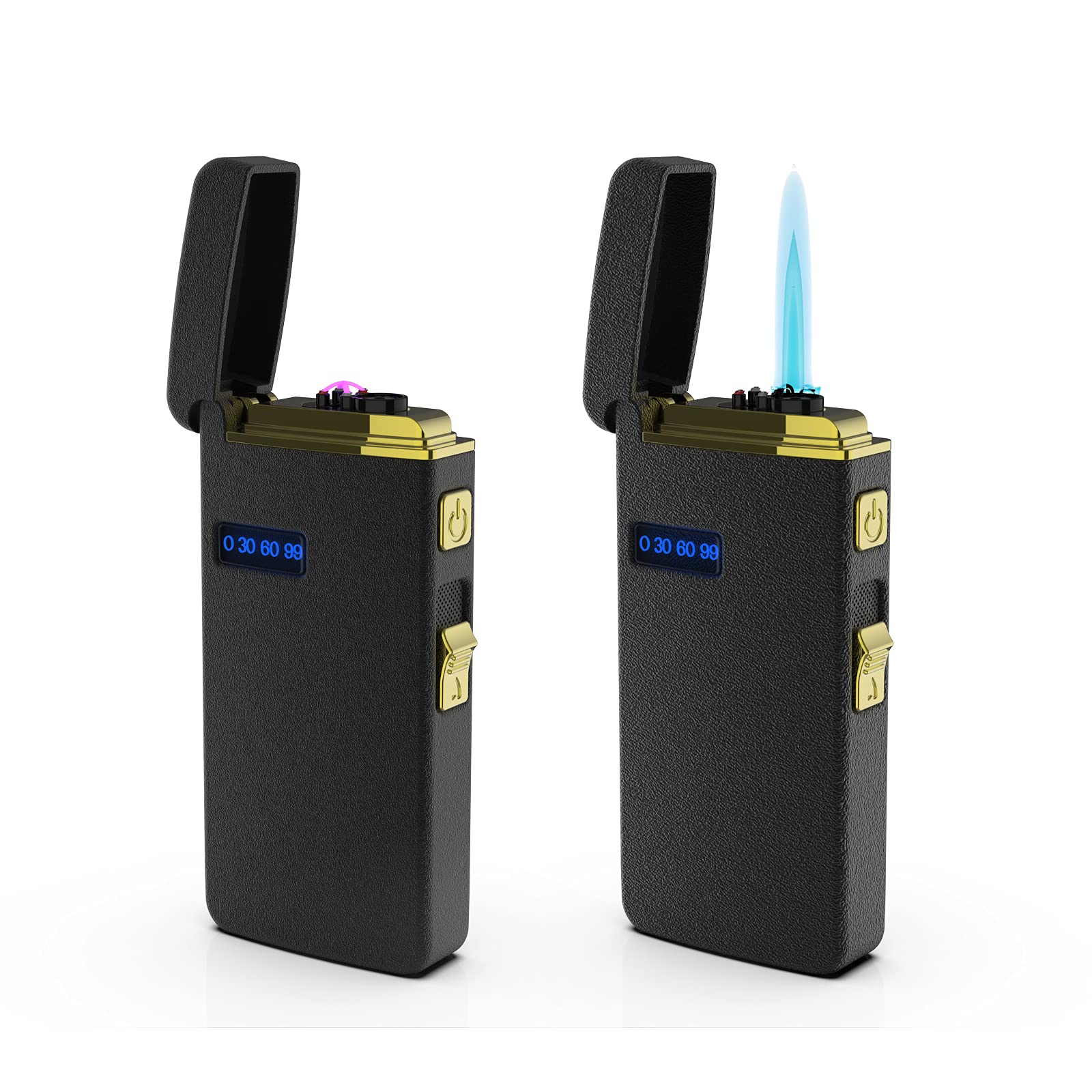 Jnfire USB Lighters Windproof Rechargeable Dual Arc Lighter Inflatable ...