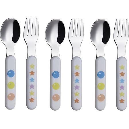 EXZACT Kids Cutlery 6pcs Stainless Steel 18/10 Toddler Children's ...