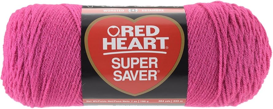 Amazon.com: Red Heart Super Saver Yarn - Shocking Pink