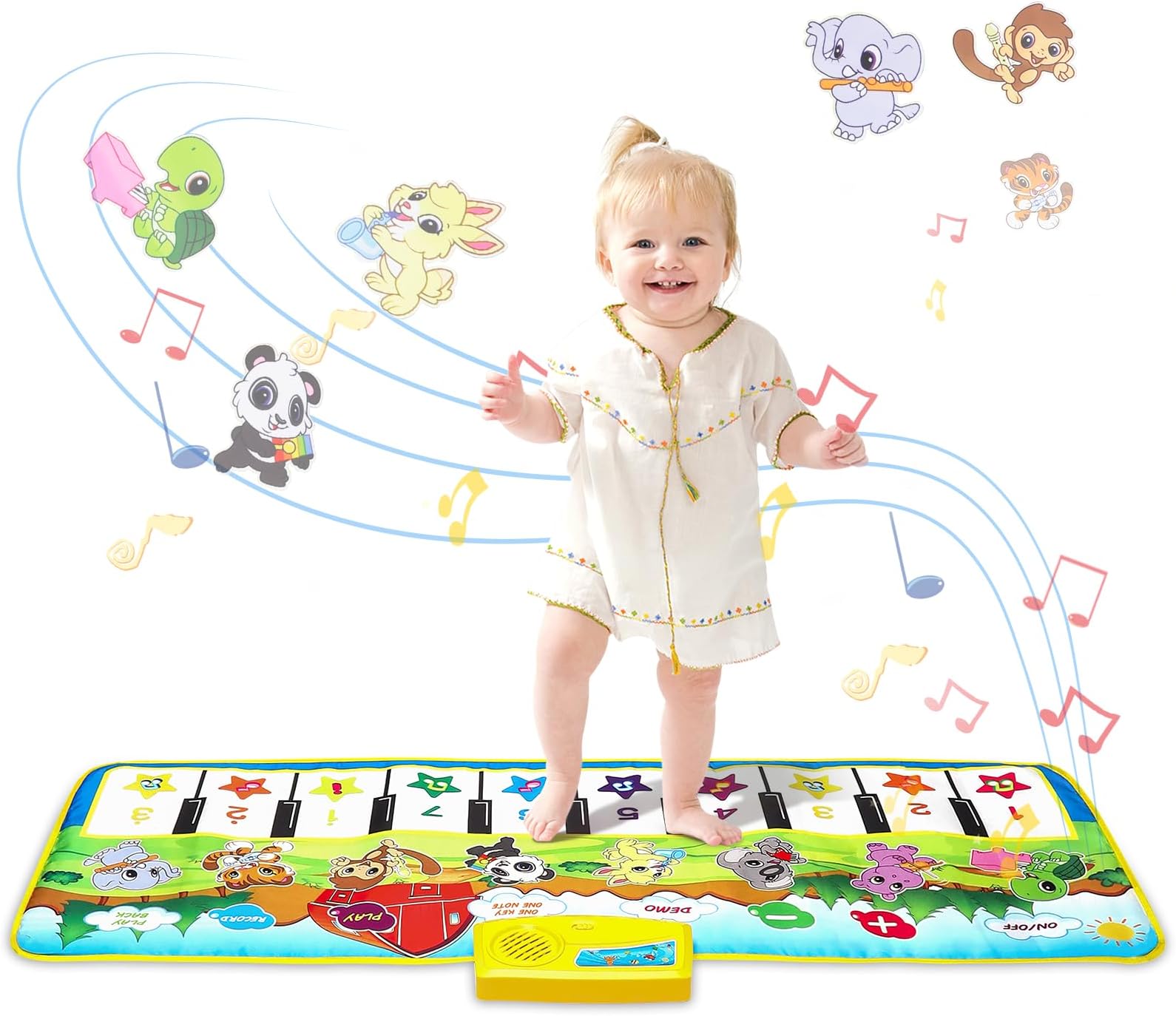 Buy M SANMERSEN Kids Piano Mat, 39.5" X 14" Piano Keyboard Dancing Mat ...