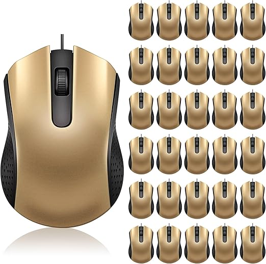 Amazon.com: Bonuci 30 Pcs USB Wired Mouse Computer 3 Button Mice Bulk ...