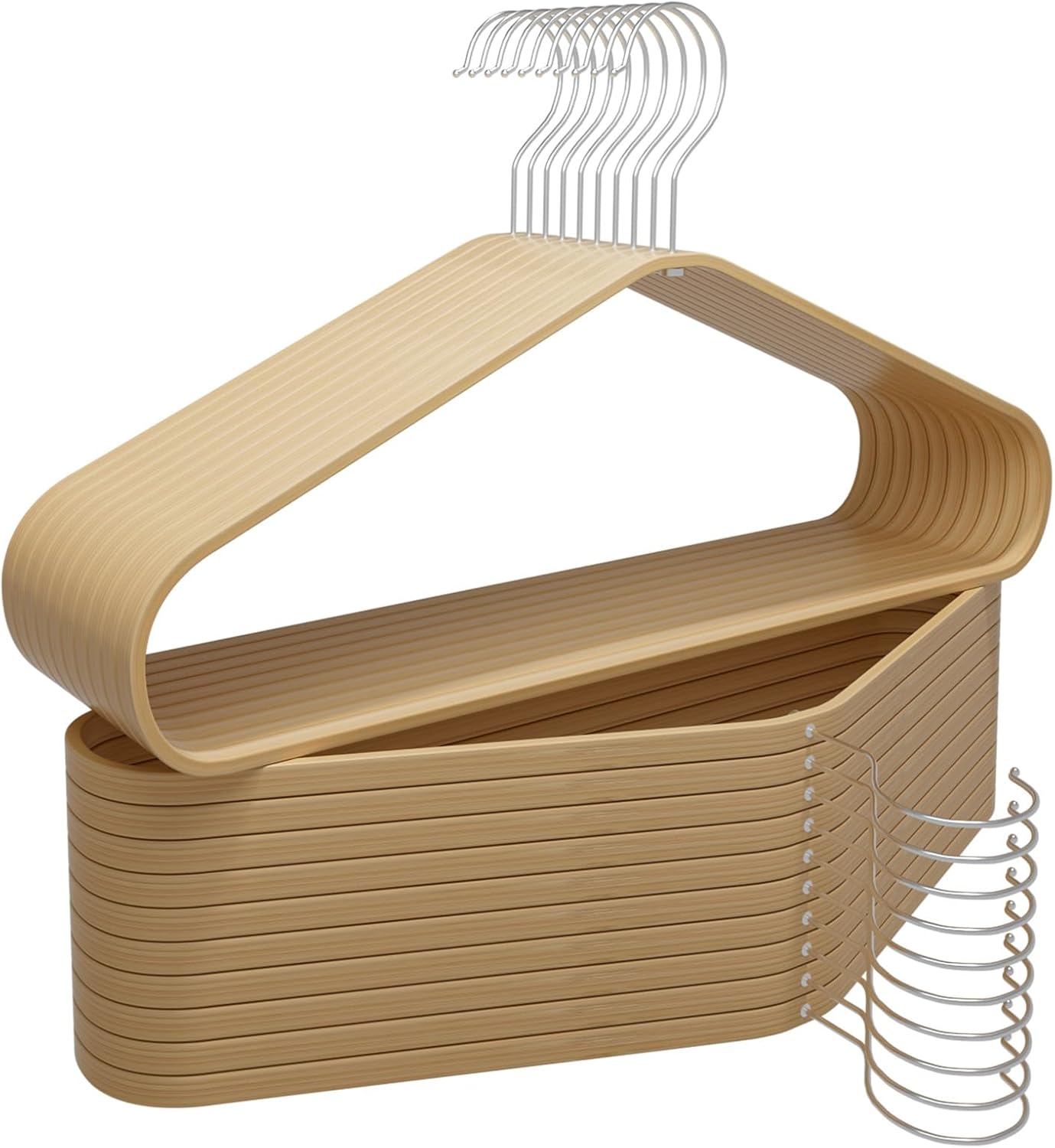 Amazon.com: APRTAT Bamboo Hangers 20 Pack - Durable & Slim Coat Hanger ...