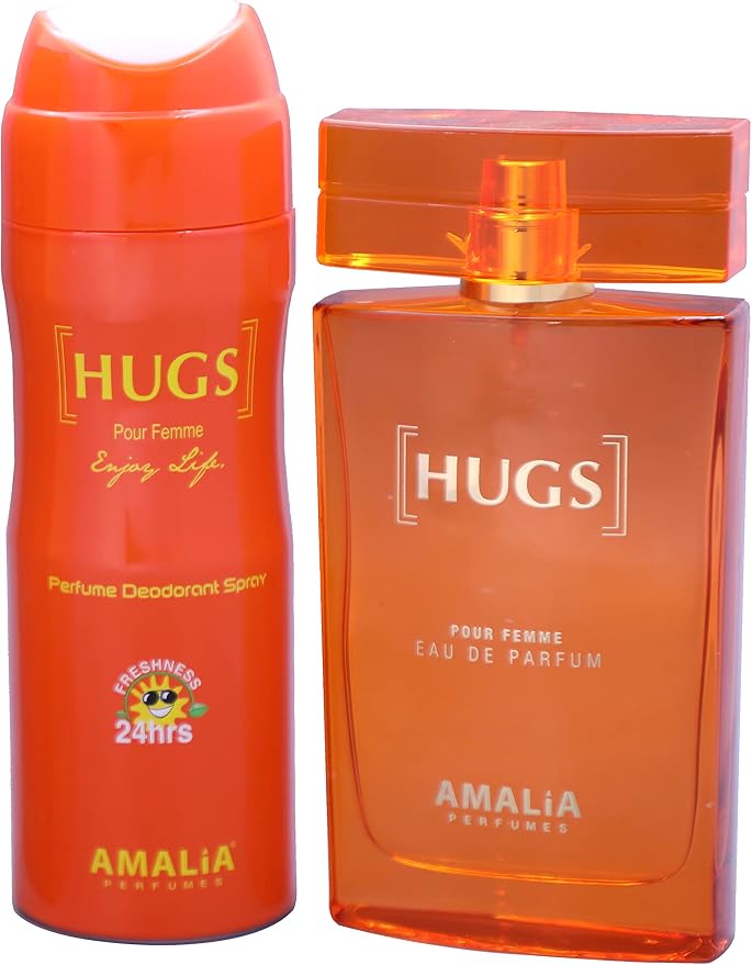 Amalia Perfumes Gift Pack - Pour Femme, 100ml EDP and 200ml DEO ...