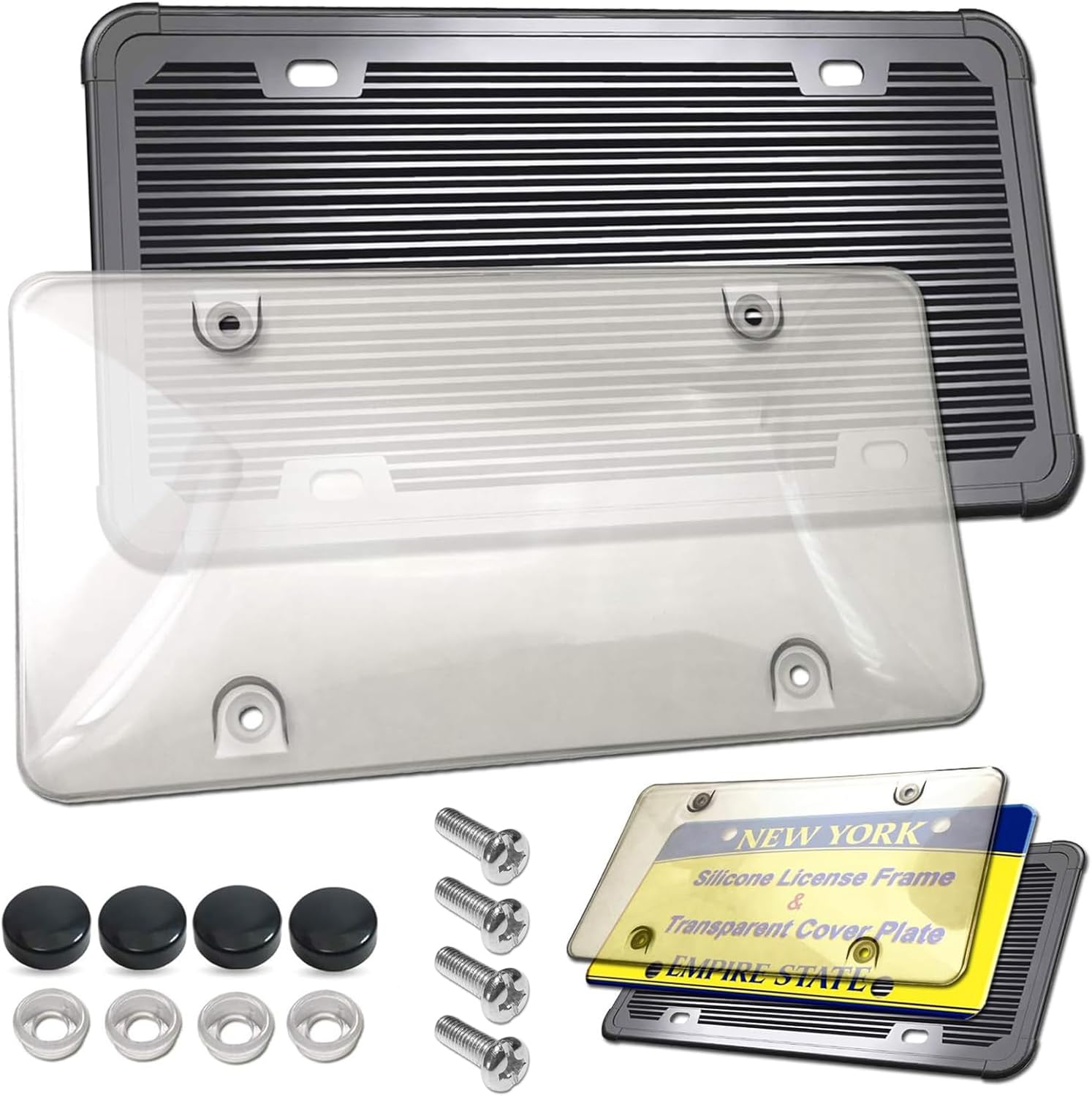 Amazon.com: ZXFOOG Car License Plate Frame Cover- Clear Bubble Novelty ...