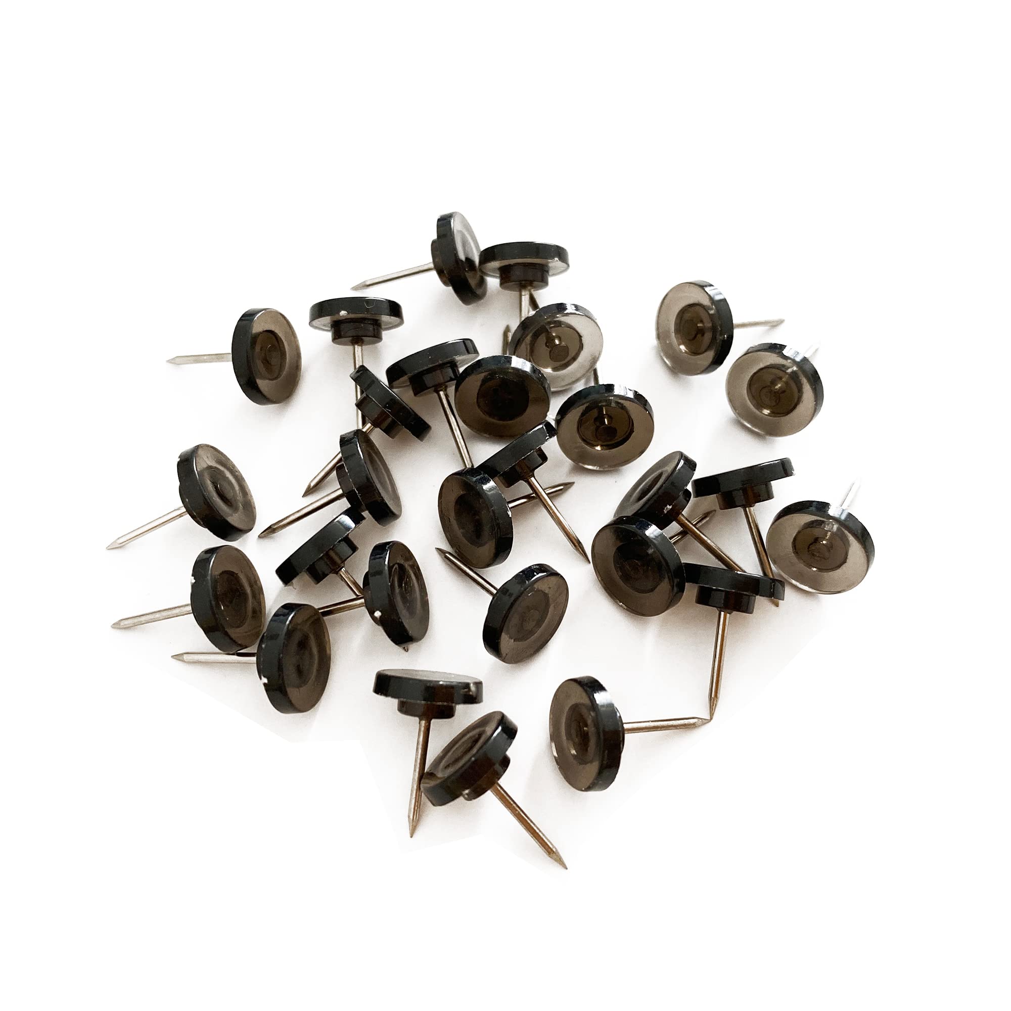 Clear Black Push Pins Tacks 500-Pack, Transparent Plastic Head Thumb ...