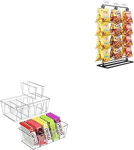 Amazon.com: Puricon Chip Rack Display Stand, 3 Row with 48 Clips Chip ...