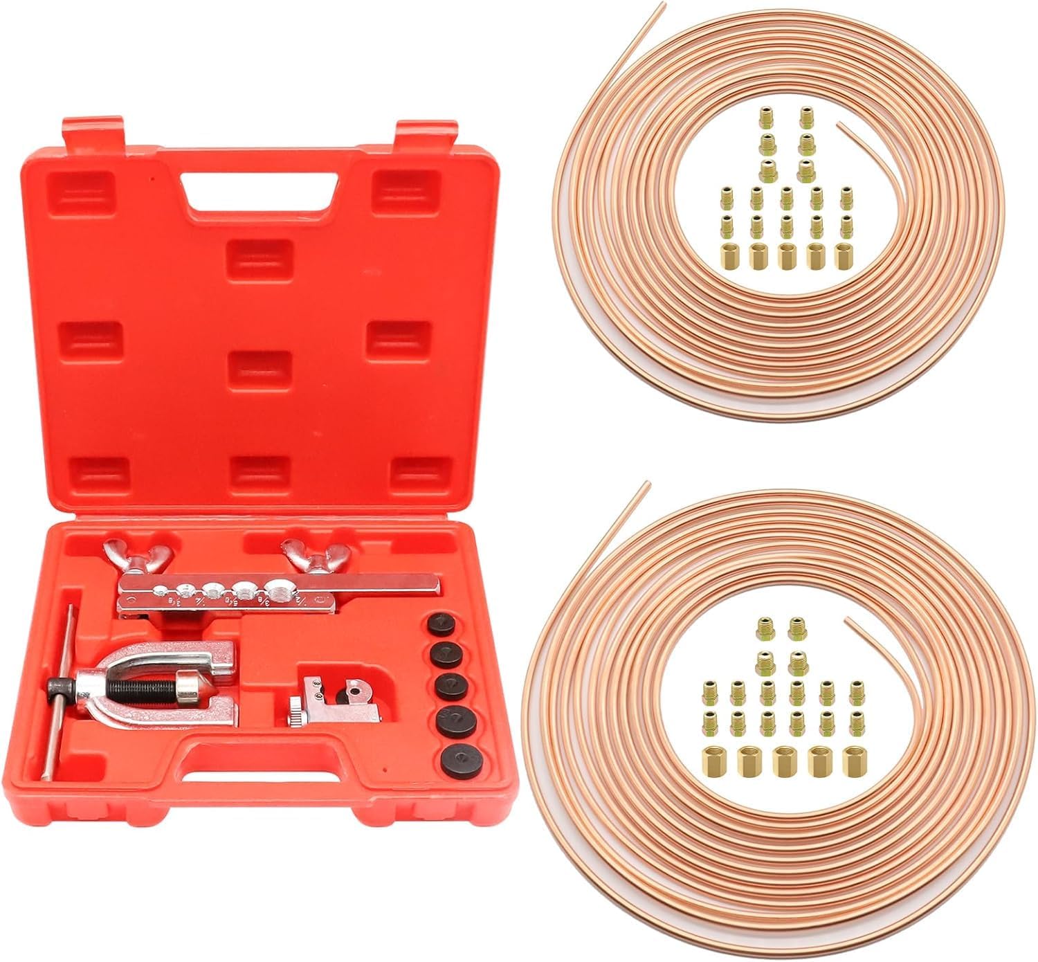 Amazon.com: Brake Line Flaring Tool Kit, AYWHP 3/16 Brake Line Kit ...