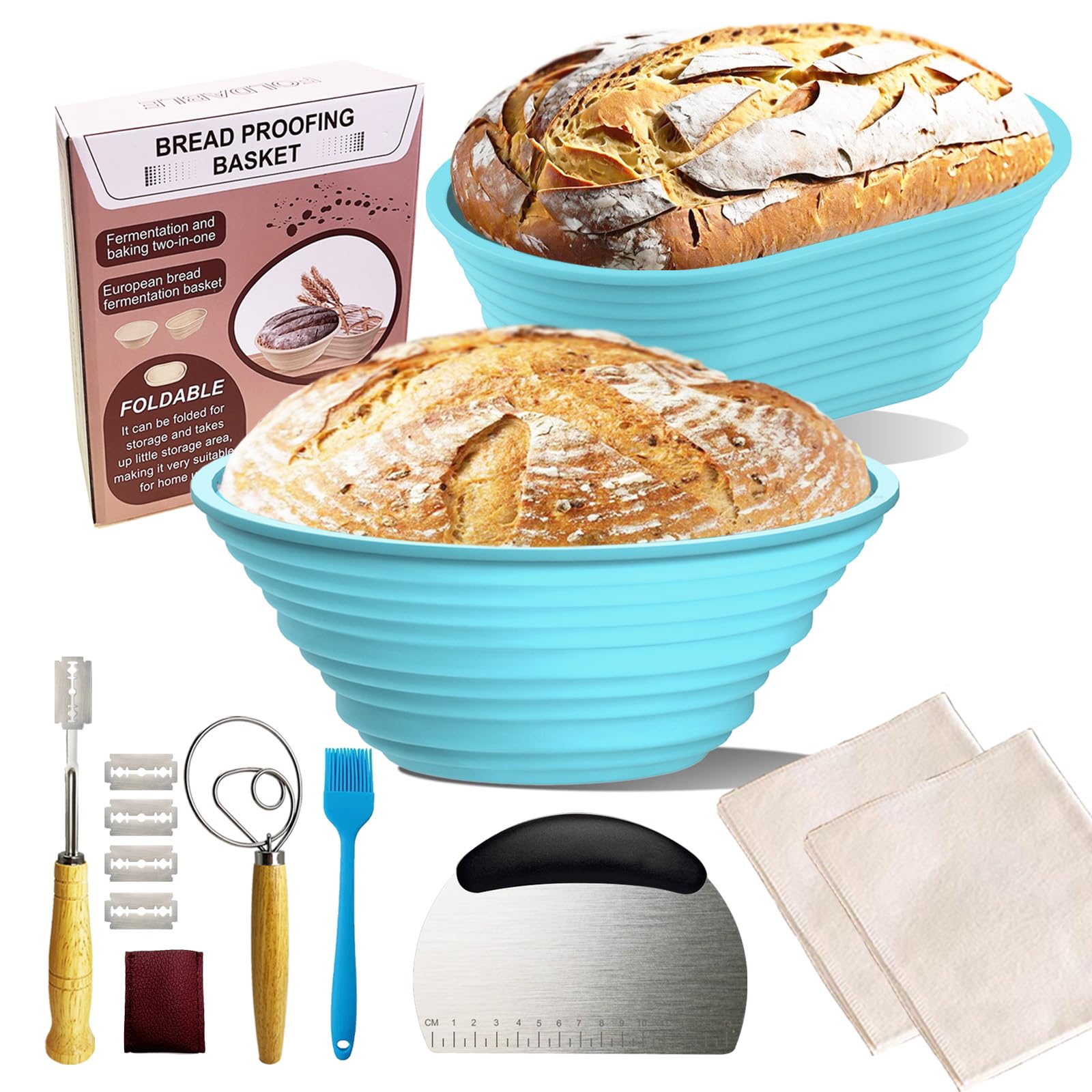 Amazon.com: Banneton Bread Proofing Basket, Sourdough Bread Proofing ...