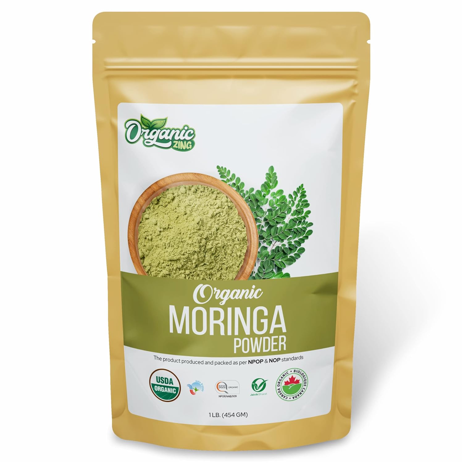 Buy Organic Zing Moringa Leaf Powder | Moringa Powder Organic | USDA ...