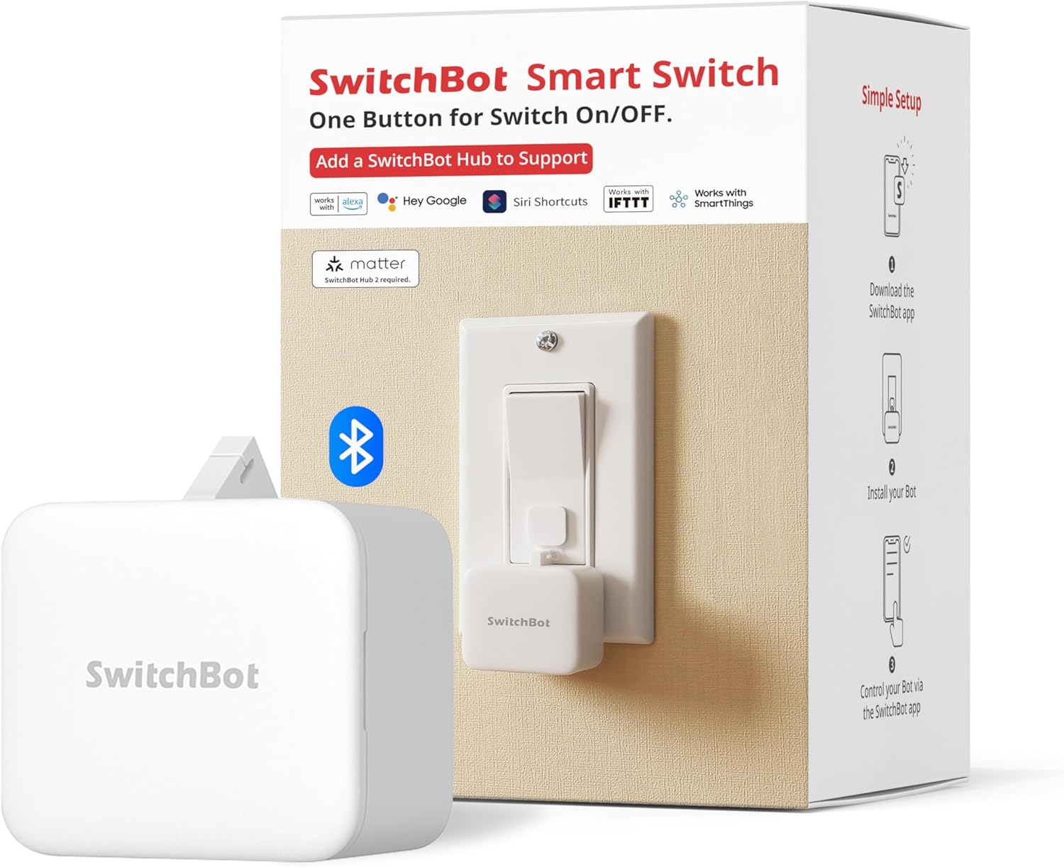 Switchbot Bluetooth Fingerbot Button Pusher for Rocker Switches – Turn ...