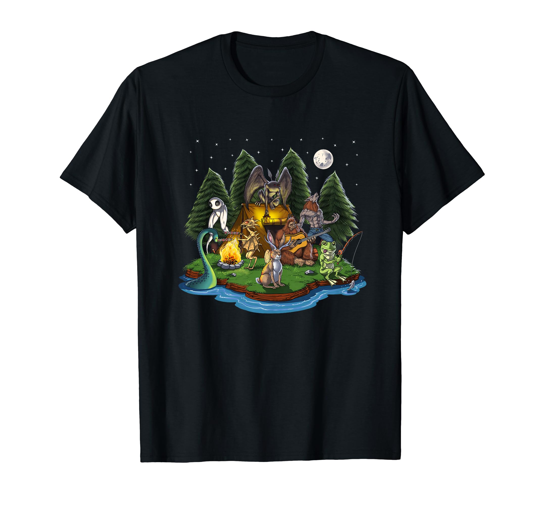 Amazon.com: Cryptozoology Cryptid Creatures Bigfoot Jackalope Werewolf T-Shirt : Clothing, Shoes ...