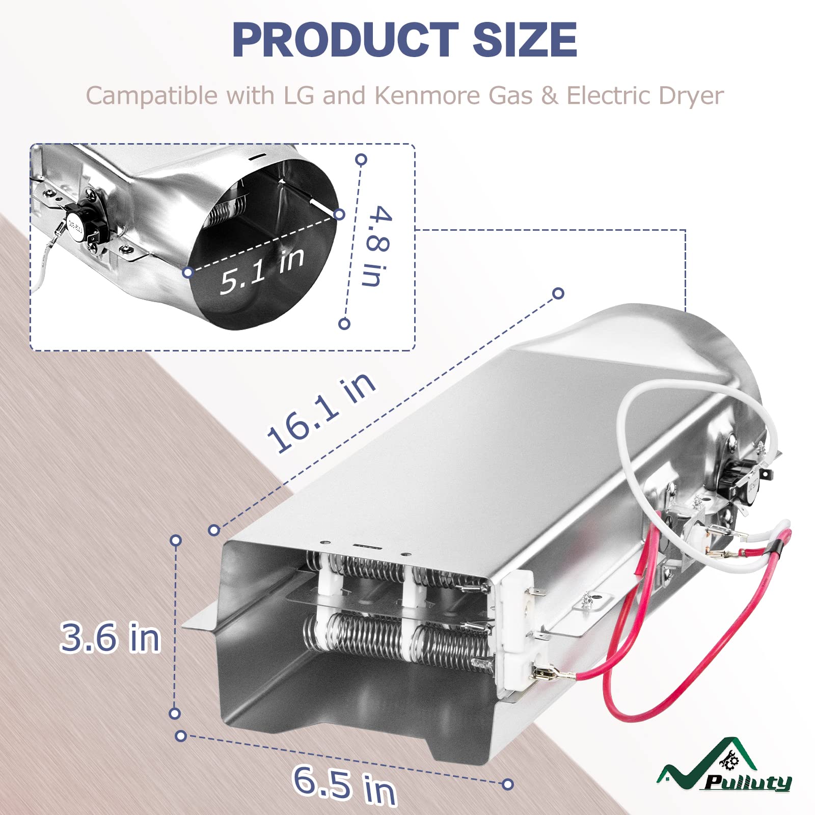 Pulluty 5301EL1001J LG Dryer Heating Element Assembly - Perfect ...