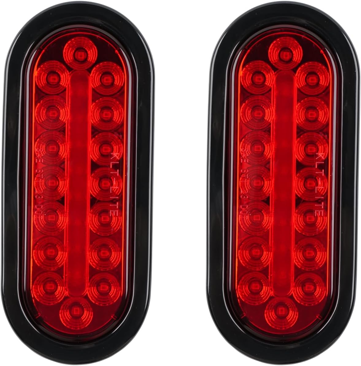 Amazon.com: fouwick 2Pcs 6" Oval LED Red Tail Trailer Light 24LEDs ...