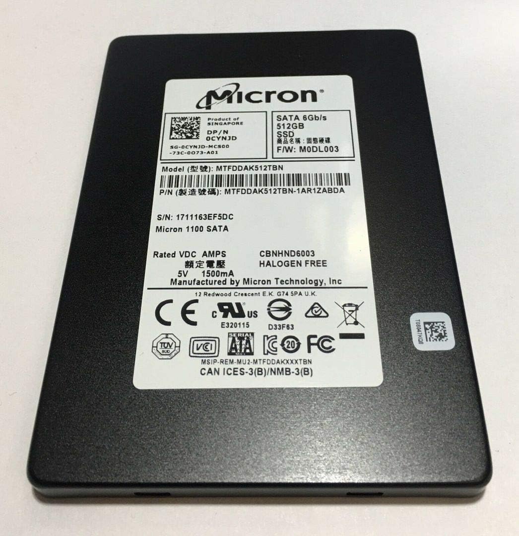 Amazon.com: Micron 512GB SSD 2.5" 6Gb/s SATA Solid State Drive Model ...