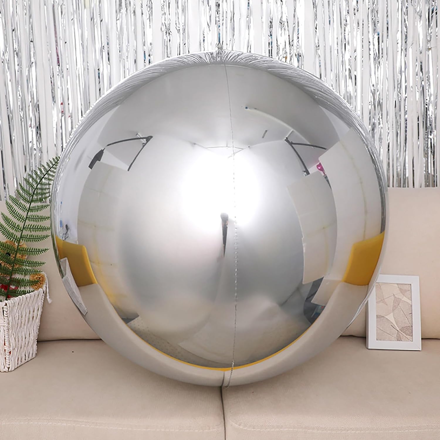 Amazon.com: 4pcs 4D Sphere 32 Inch Metal Mirror Effect Decorative ...
