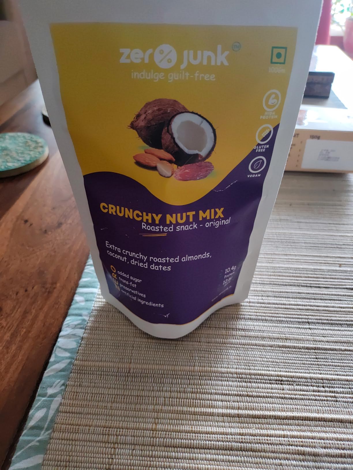 Zero Junk - Crunchy Nut Mix Roasted Crunchy Almonds, Dried Coconut ...