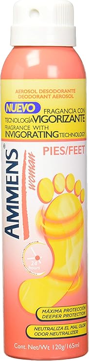 Ammens Vigorizante Aerosol Desodorante para Pies, 165ml : Amazon.com.mx ...