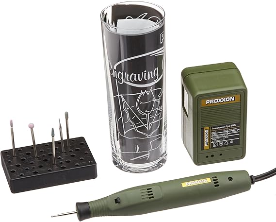 Amazon.com: Proxxon 38635 Complete Glass Engraving Set, Green : Tools ...