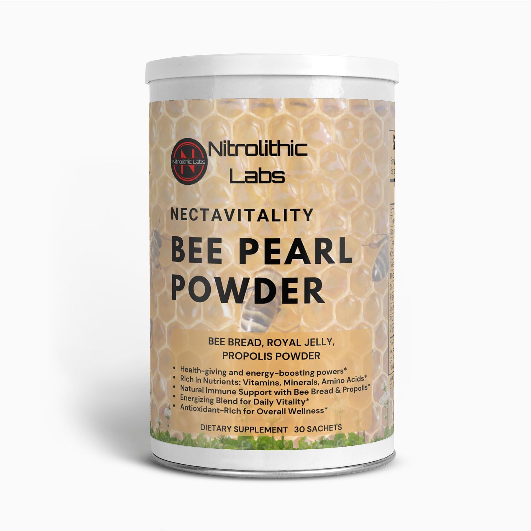 Amazon.com: Nitrolithic Labs Bee Pearl Powder - Bee Pearl Supplement ...