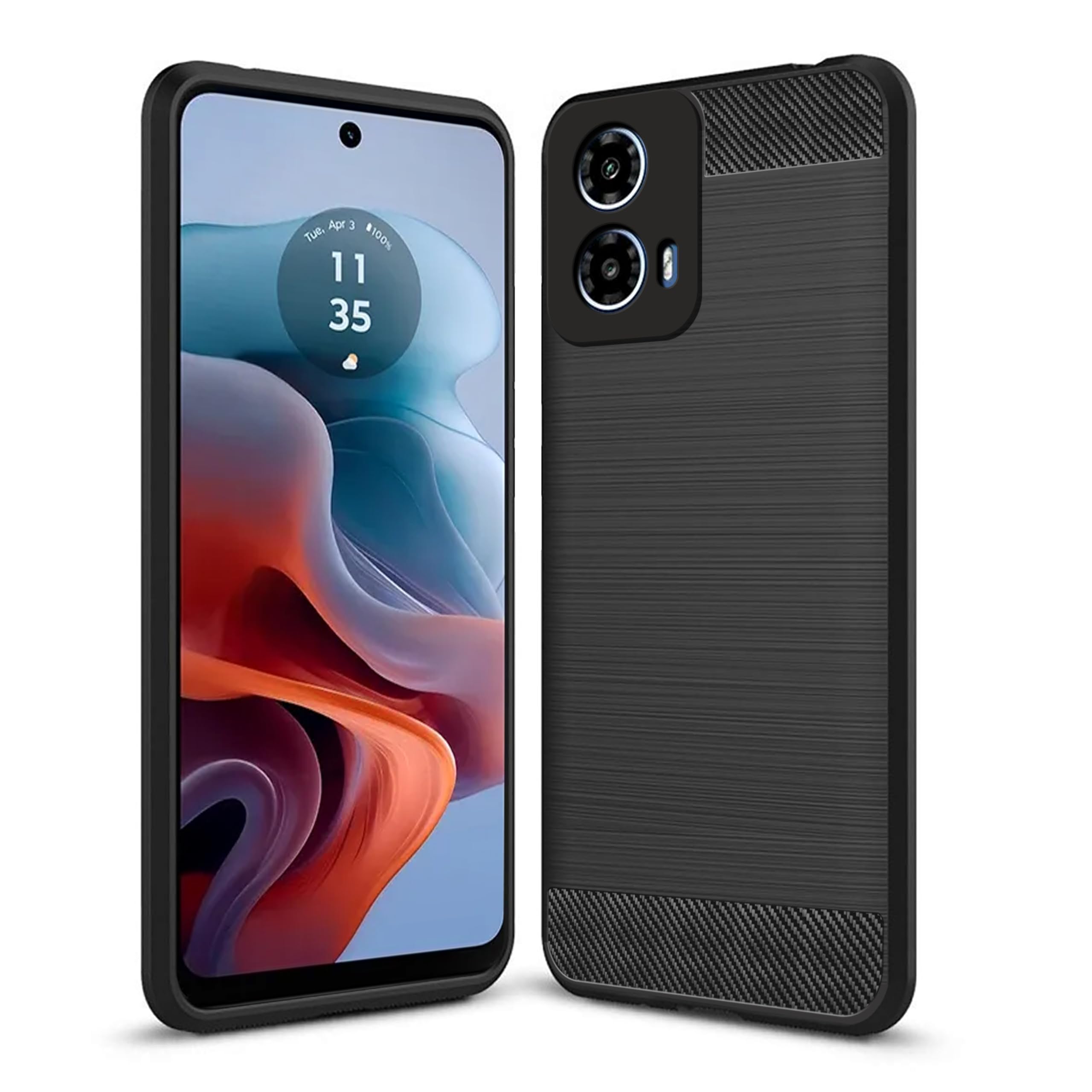 Amazon Brand - Solimo Back Cover for Moto G45 5G (Silicone_Black ...