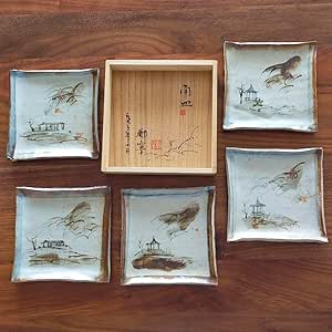 Amazon.co.jp: 鄭寧 Zheng Ning 角皿 5枚 木箱入り : ホーム＆キッチン