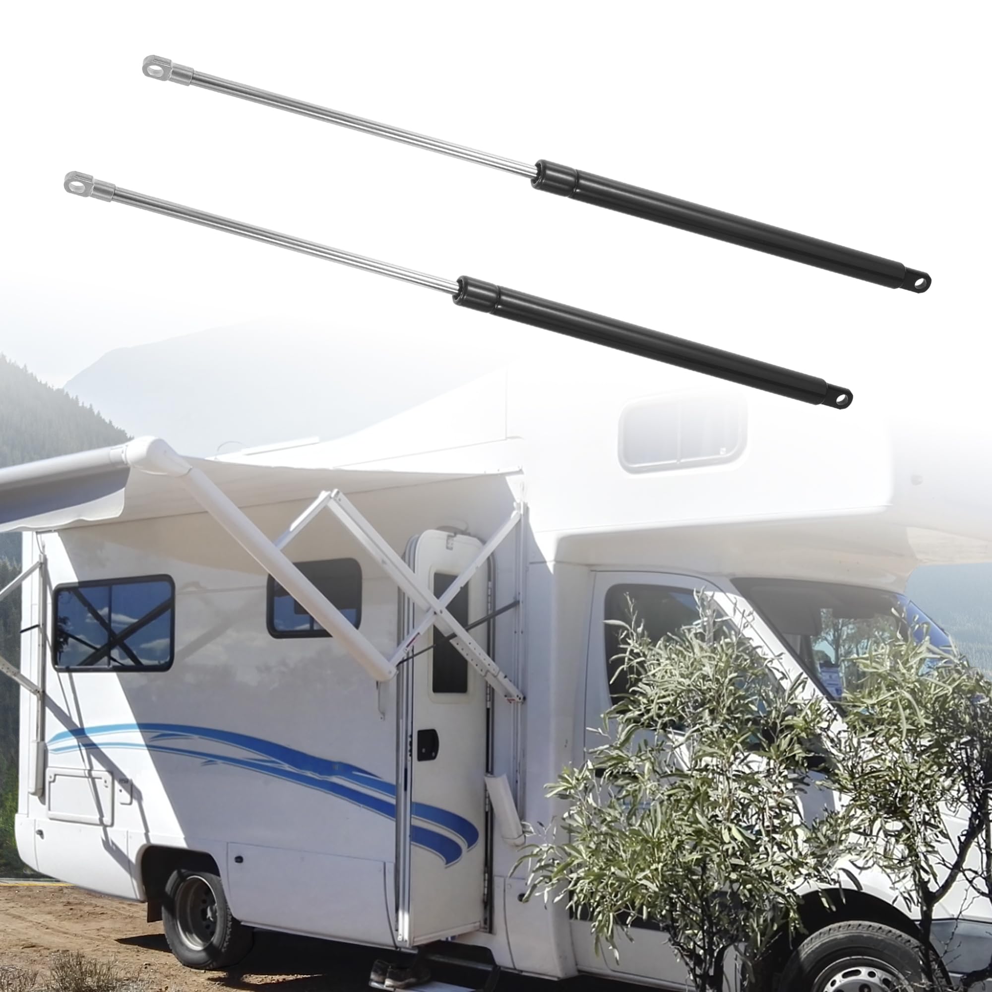 X AUTOHAUX 2 Pcs 20 Inch 40Ib/178N Black Lift Supports Struts Shocks ...