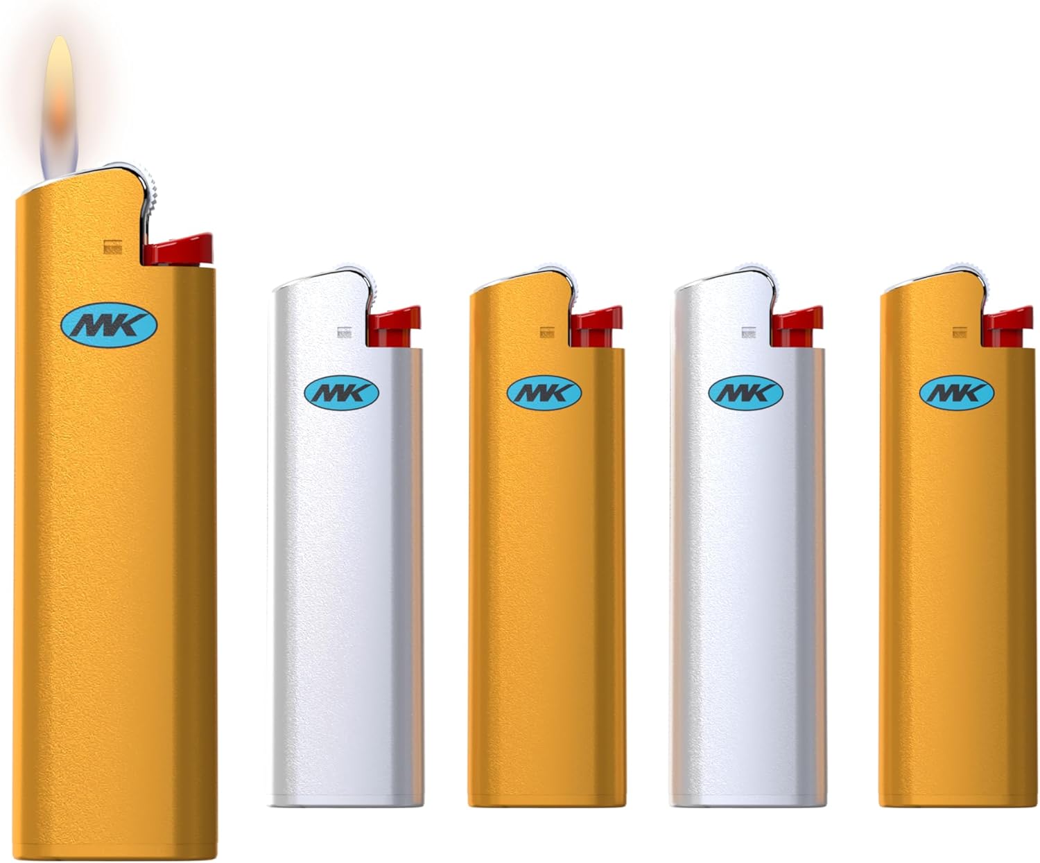 Amazon.com: MK Lighter Flint Strike Disposable Lighters, Ultra Thin ...