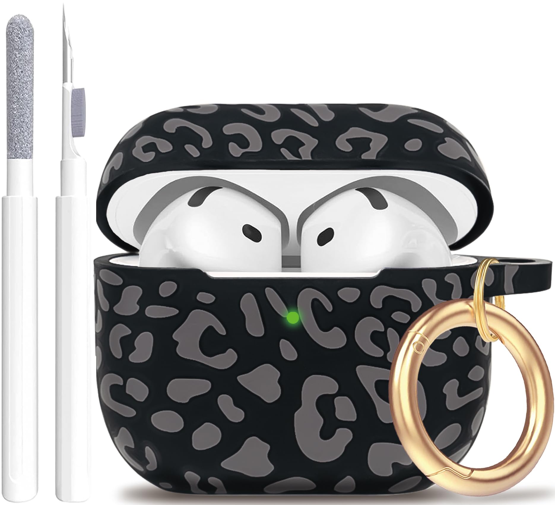 Amazon.com: Silicone Leopard AirPods 4 Case 2024, Gawnock Case Cover ...