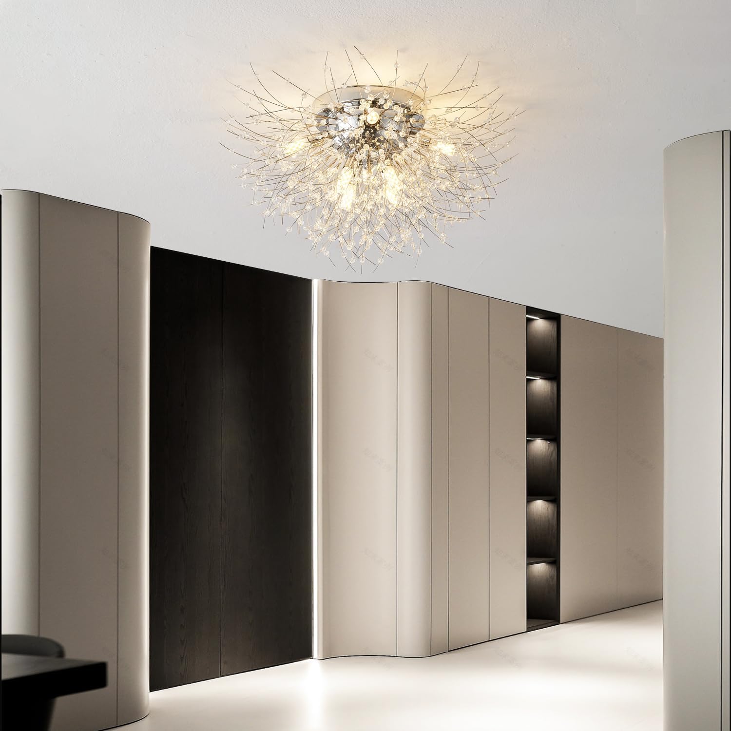 LUMINTURS 5w LED Pure White Crystal Ceiling Recessed Light Fixture 4 ...