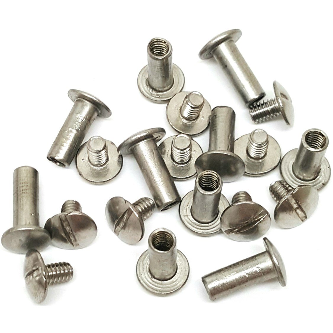 10 Pack 1/2" Stainless Steel Chicago Screws - Leather Fasteners - Belt ...