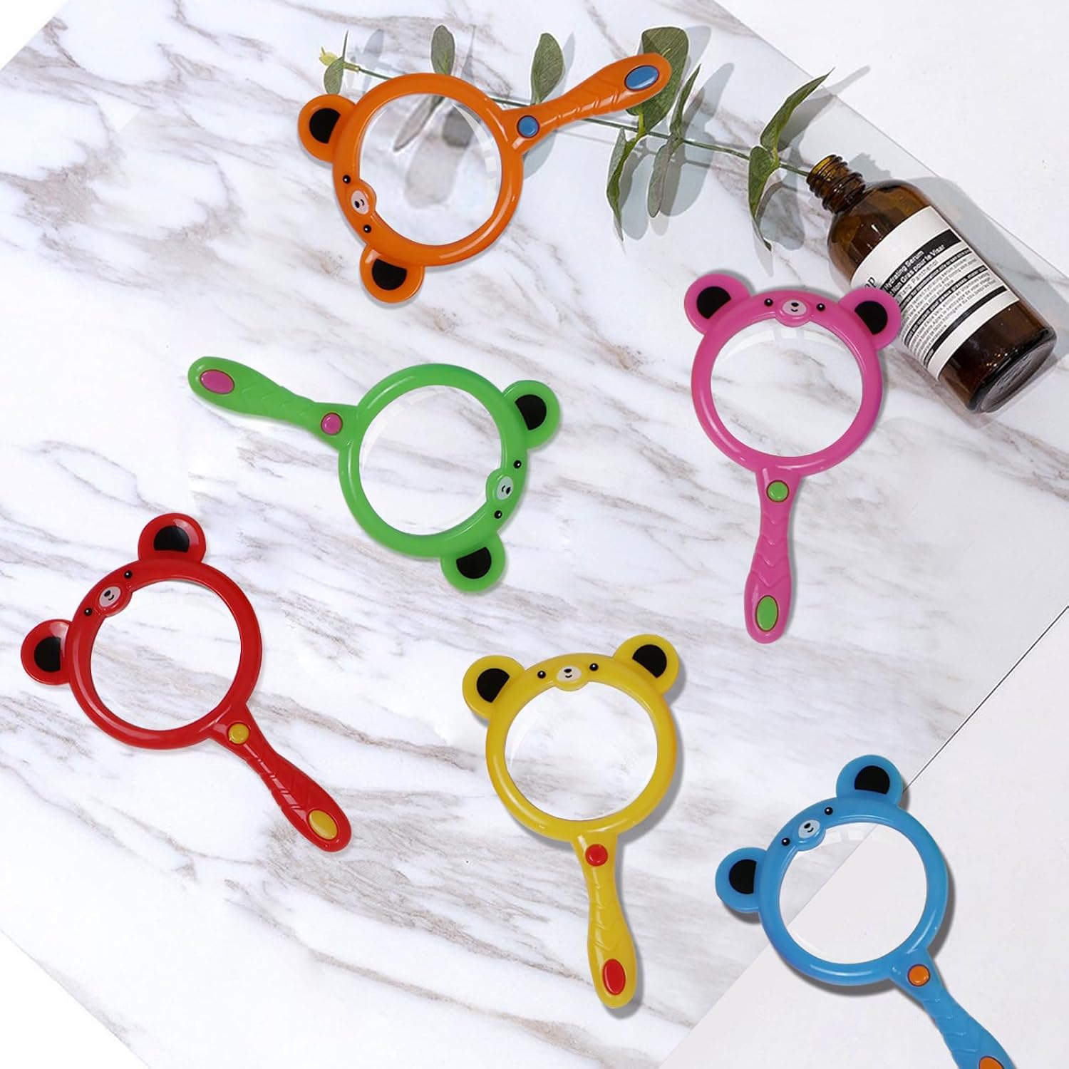 Lupa para niños, paquete de 6 mini lupas, lente de mano colorida, lupa ...