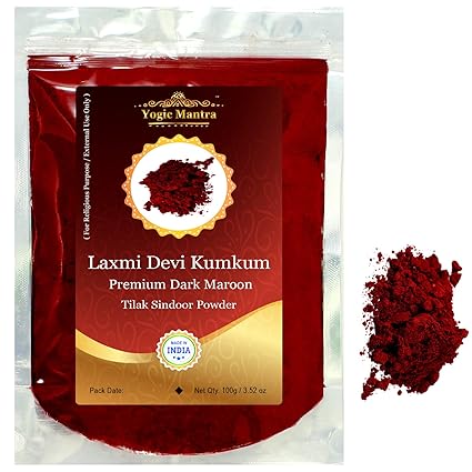 Amazon.com: Yogic Mantra Kumkum Powder (100g Resealable Pouch) Premium ...