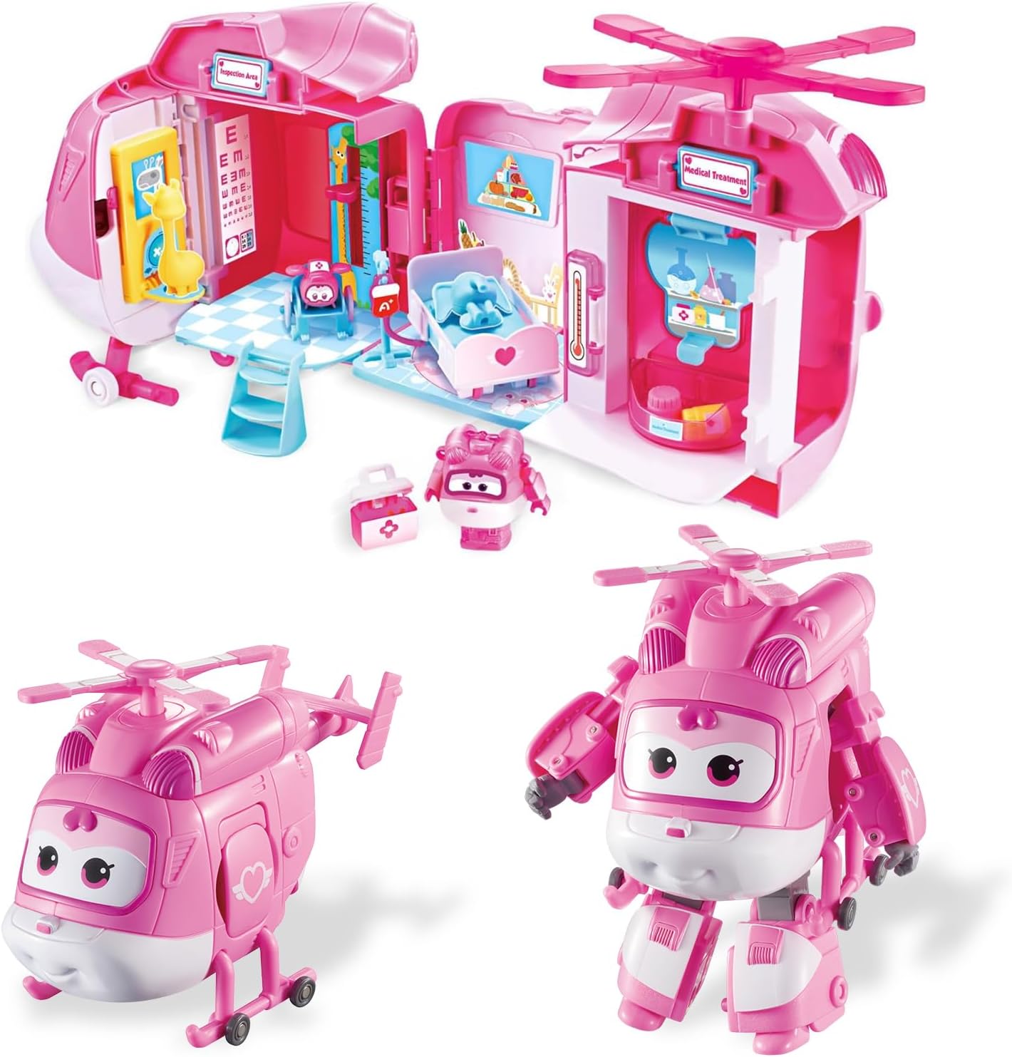 Amazon.com: Super Wings Transformable Toys and Doctor Kit Toys, Dizzy ...