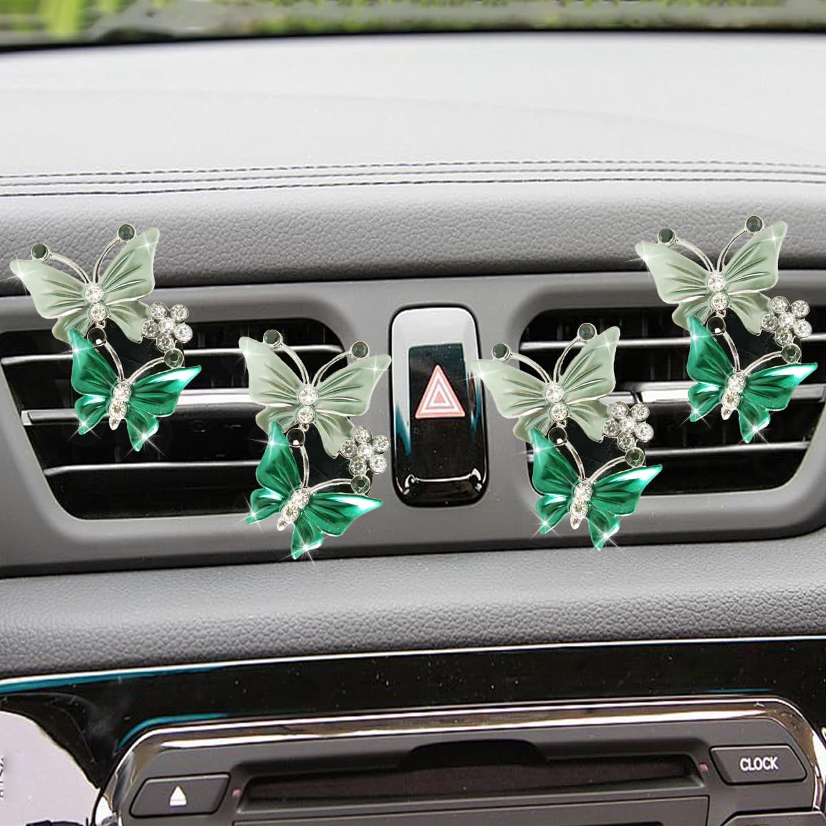 Amazon.com: Car Air Fresheners Vent Clip, Dual Butterfly Rhinestone Air ...